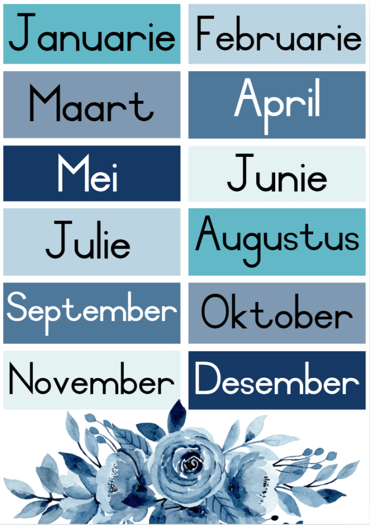 Maande van die jaar - Blou rose - Juffrou 911