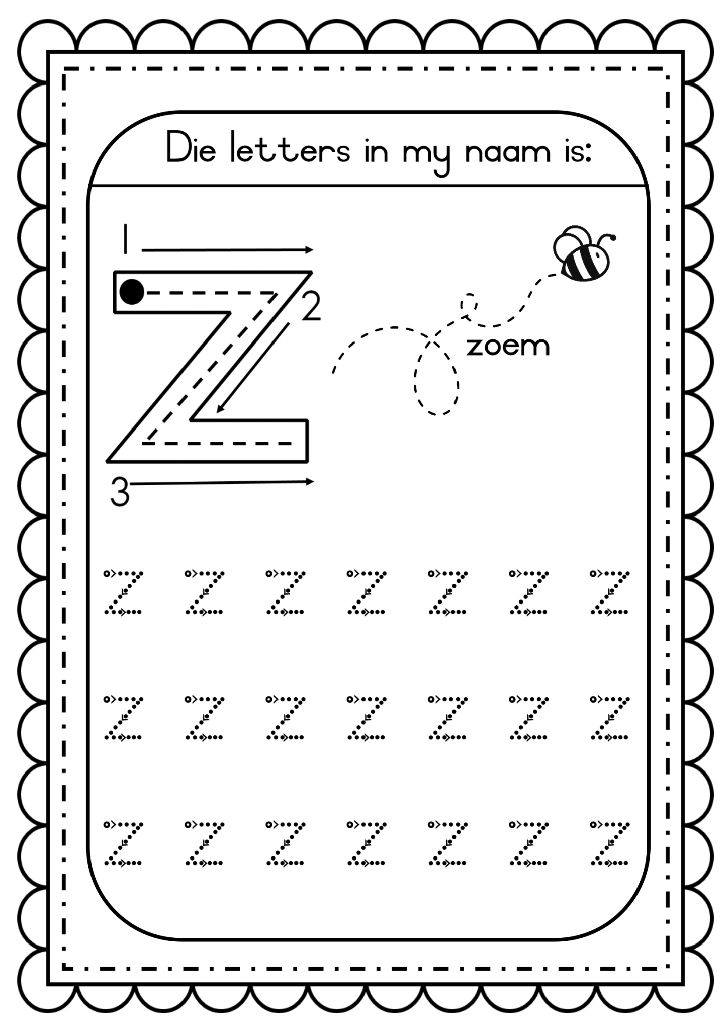 CUSTOM Ek leer hoe om my naam of van te skryf boekie/ Learning to write my name or surname ...