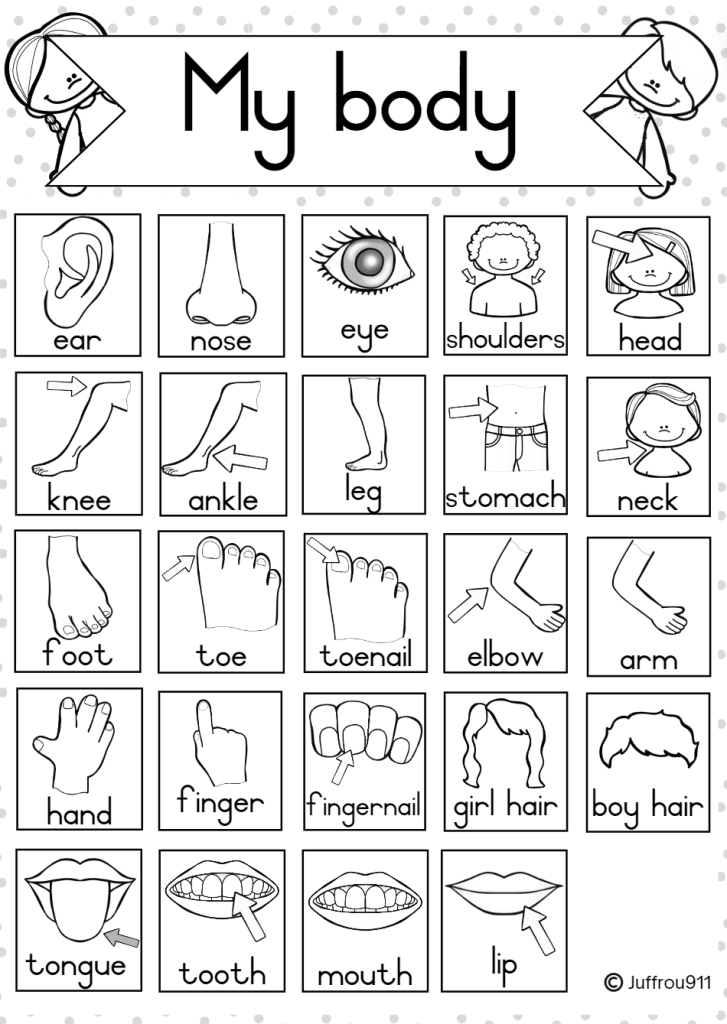 FREE My body parts (Black & White)/ GRATIS My liggaamsdele (Swart & Wit ...