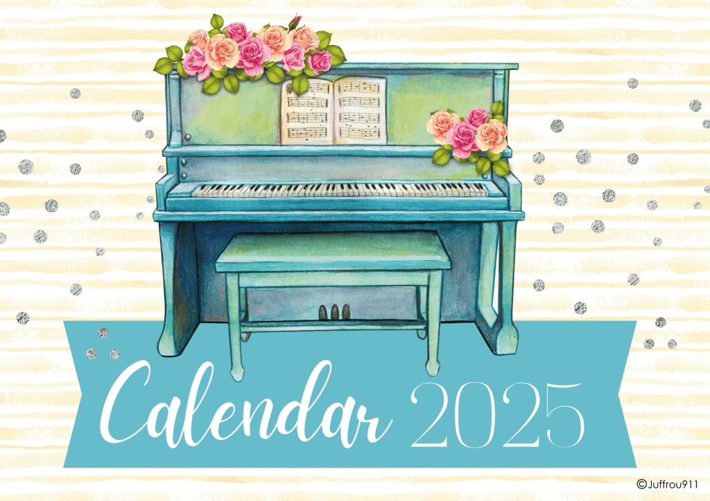 A4 and A3 Music calendar 2025 - Juffrou 911