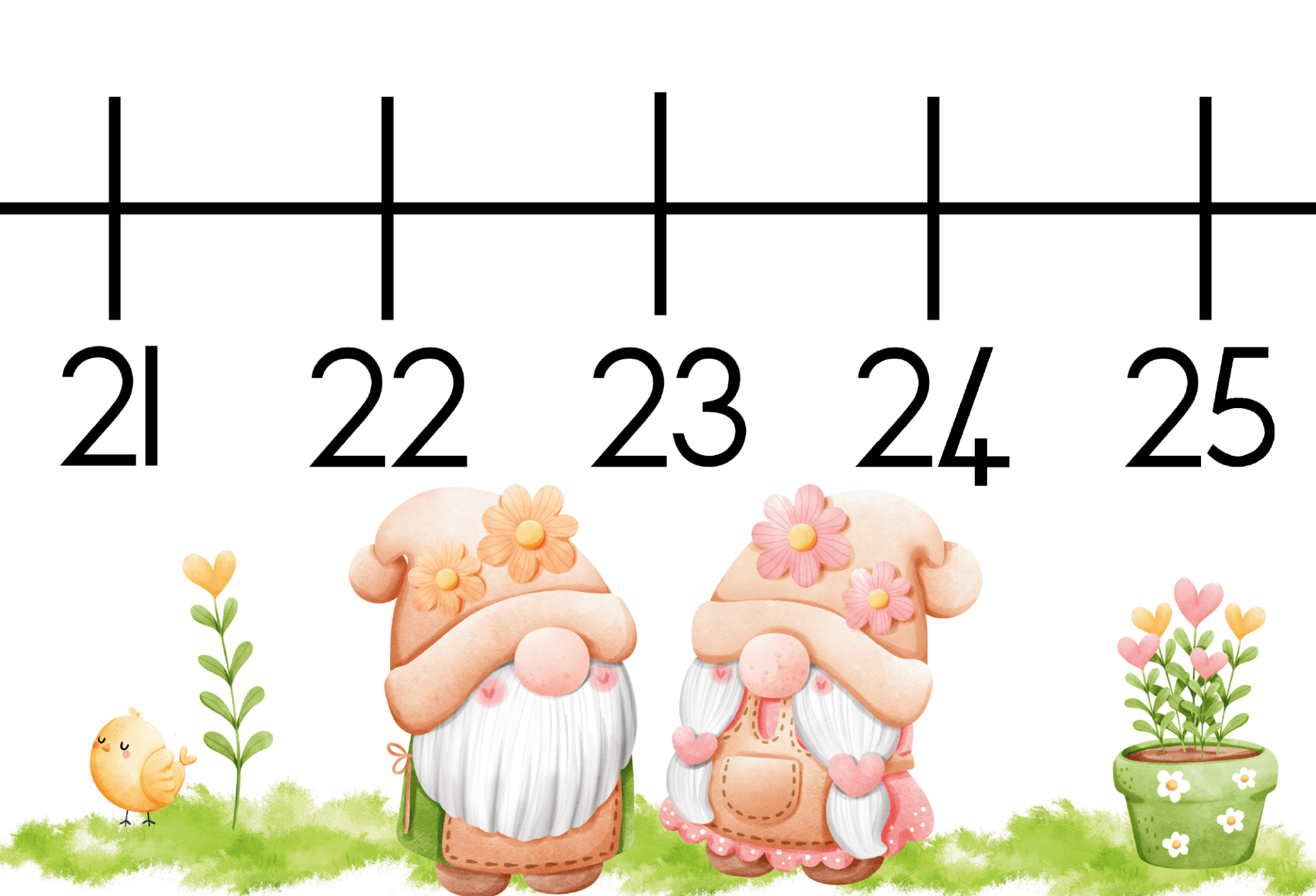 🎁Getallelyn 1-100 / Number line 1-100 - Juffrou 911