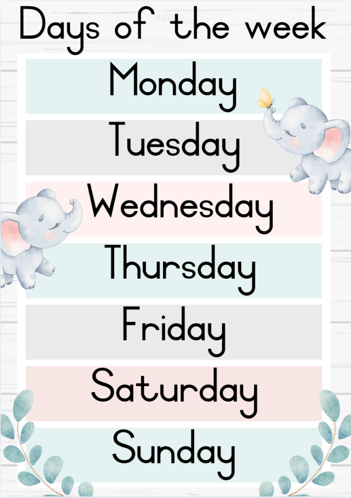 Elephant classroom theme - Watercolour - Juffrou 911