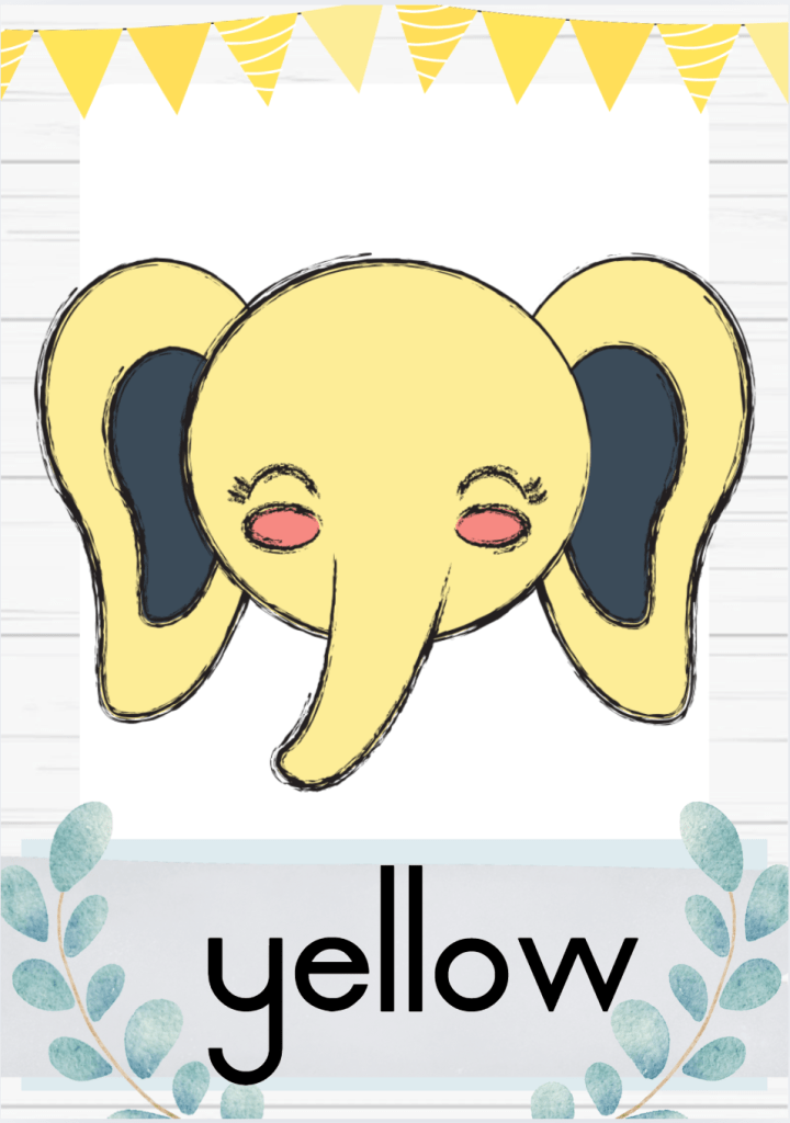 Elephant classroom theme - Watercolour - Juffrou 911