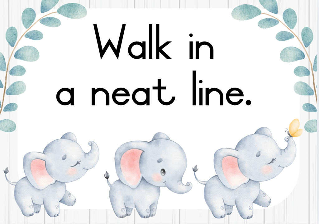 Elephant classroom theme - Watercolour - Juffrou 911