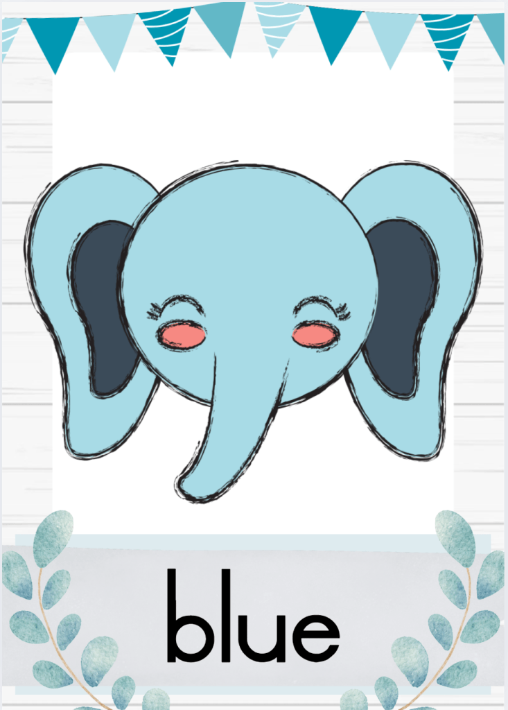 Elephant classroom theme - Watercolour - Juffrou 911