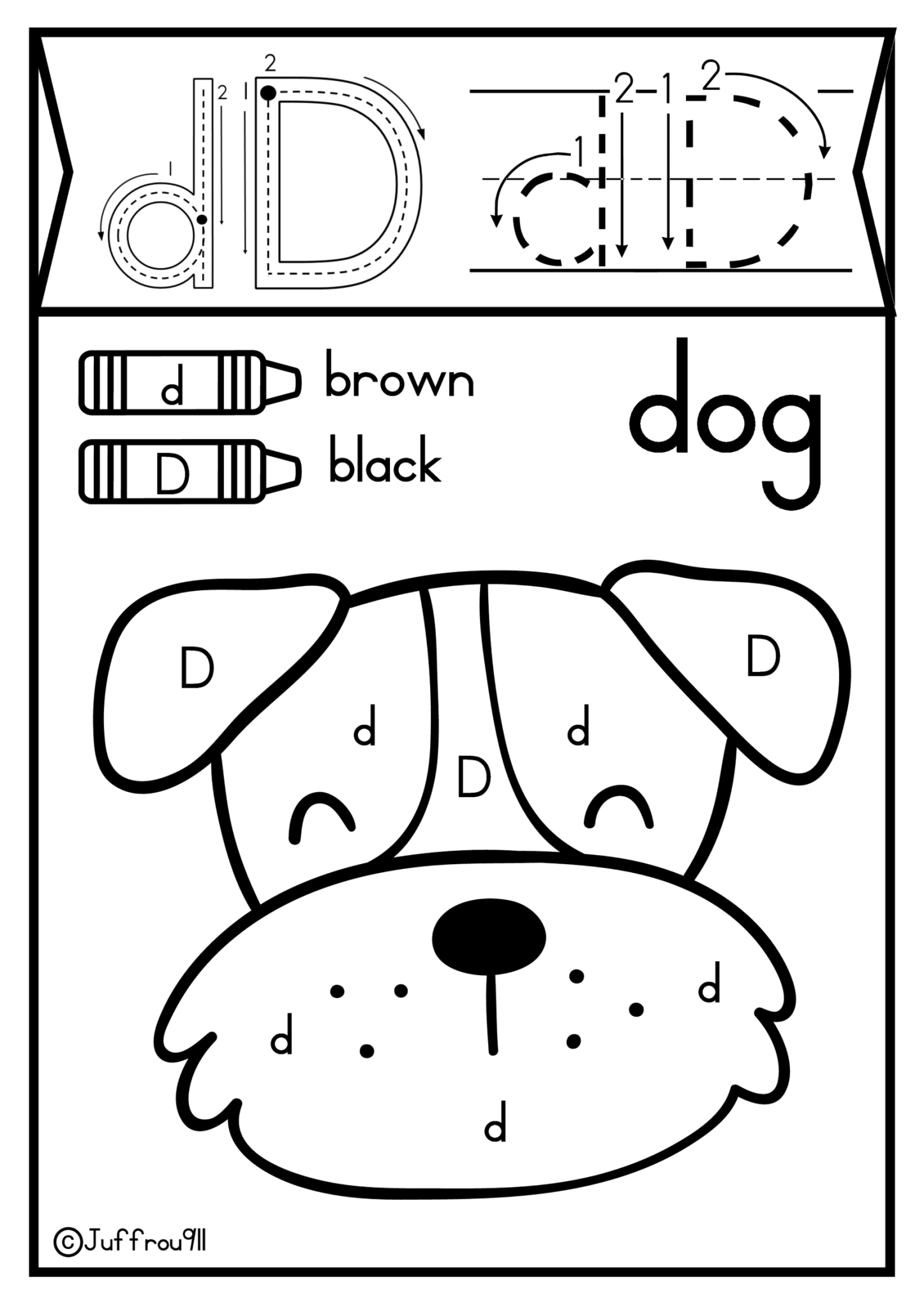Lowercase and Capital letters colouring workbook a-z - Juffrou 911