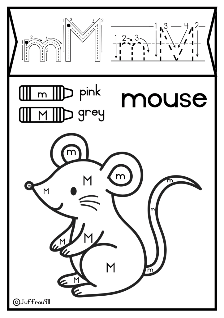 Lowercase and Capital letters colouring workbook a-z - Juffrou 911